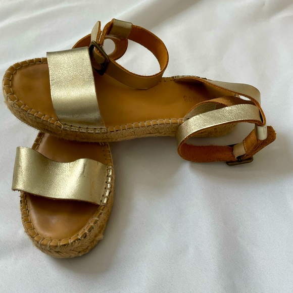 Soludos | Shoes | Soludos Gold Espadrille Sandals | Poshmark